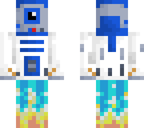 R2D2 with Rocket Booster | Minecraft Skin