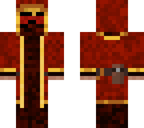 red cloak with Grian hair | Minecraft Skin