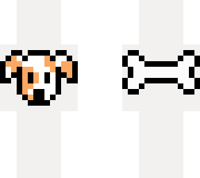 doggy pixel art with bone | Minecraft Skin