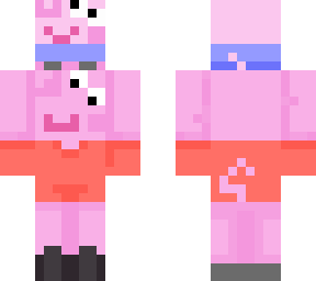 Peppa holding georgie | Minecraft Skin