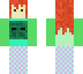 weird girl with zombie hoodie | Minecraft Skin