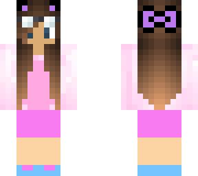 Cute girl with glasses! | Minecraft Skin