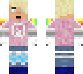 FitMC Rainbow version + hair | Minecraft Skin