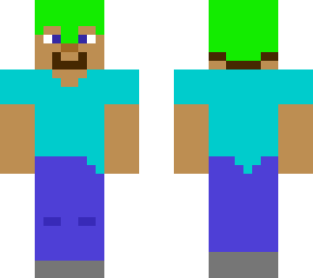 Steve Wearing Emerald Helmet | Minecraft Skin