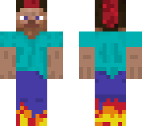 burning steve | Minecraft Skin