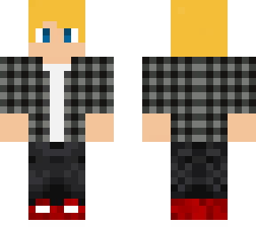 Gray Blond Flannel Male | Minecraft Skin
