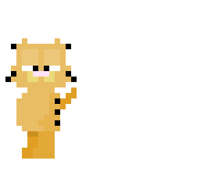 garfield pixel art | Minecraft Skin
