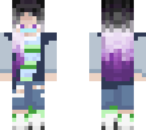my skin(: aroace pride, better verision | Minecraft Skin