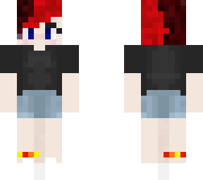 half-and-half pixie cut girl | Minecraft Skin