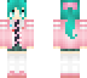 Hatsune Miku Ribbon Girl | Minecraft Skin