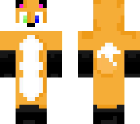 Orange Fox with Heterochromia (Updated) | Minecraft Skin