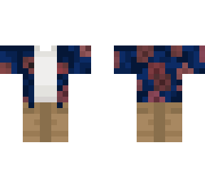 Hawaiian Shirt (blue) | Minecraft Skin