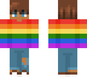 G in LGBTQ+ (G@y Pride flag skin) | Minecraft Skin