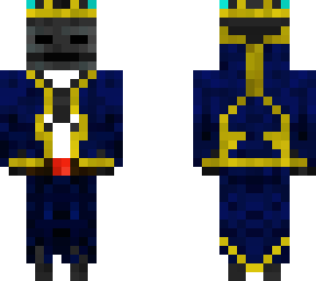 Blue skeleton KING | Minecraft Skin