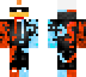 fire and ice chicken with sunglasses | Minecraft Skin