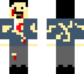 Tony Stark in ripped tuxedo with blood on | Minecraft Skin