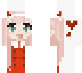 first pixelart hahaha- Zero Two/chibi | Minecraft Skin
