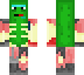 Pickle Rick without derp chin | Minecraft Skin
