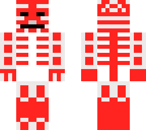 Red Skeleton | Minecraft Skin