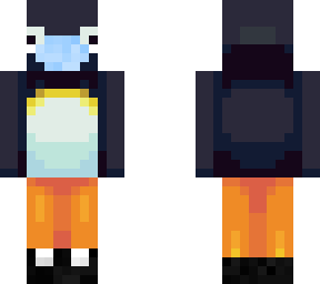 Pingu wearing a mask and shoes | Minecraft Skin