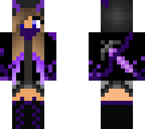 Purple Assassin Girl | Minecraft Skin
