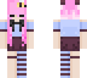 ~Pink and blue Girl ~ | Minecraft Skin