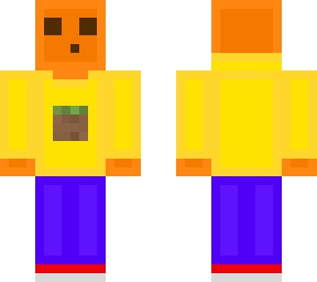 Orange Slime Grass Block | Minecraft Skin