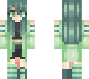 Turquoise Teardrops - FS - SFA | Minecraft Skin