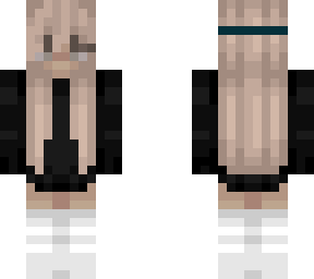 Cute Black Hoodie Girl | Minecraft Skin