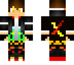 Asthetic lava boy x merch | Minecraft Skin
