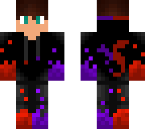 Rot und violetter Junge | Minecraft Skin
