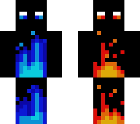 water vs fire re-upload | Minecraft Skin