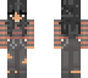 Black Wavy Hair Skater Girl | Minecraft Skin