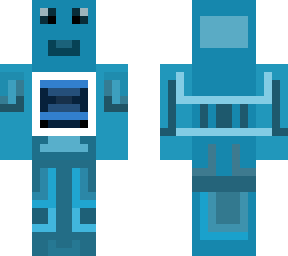 Flyingpotato20s skin me Happy blue robot | Minecraft Skin