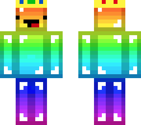 King Rainbow with crown | Minecraft Skin