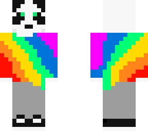 Rainbow Panda | Minecraft Skin