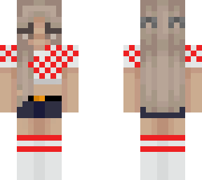 edit ; red checkered aesthetic girl | Minecraft Skin