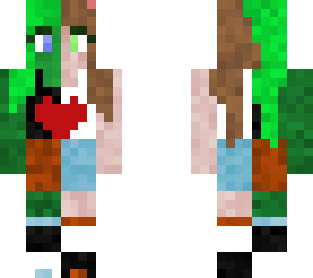 half zombie half human girl | Minecraft Skin