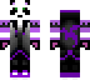 panda con estilo morado | Minecraft Skin