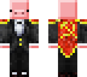 pig with a communist cape | Minecraft Skin