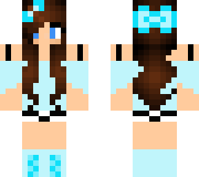 Cute Blue Girl | Minecraft Skin