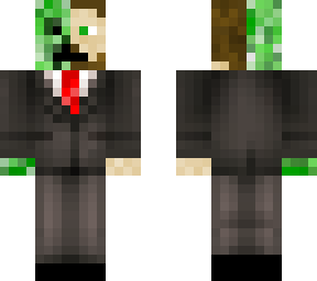 Half Creeper in suit | Minecraft Skin
