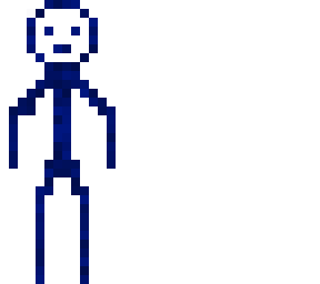 Blue stickman | Minecraft Skin
