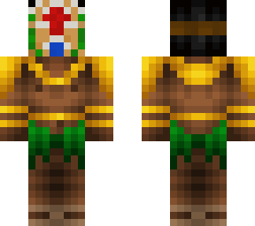 Aztec Jungle Tribe male - masked | Minecraft Skin