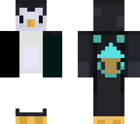 penguin with simile ice-cream at the back | Minecraft Skin