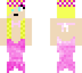 pink mermaid girl | Minecraft Skin