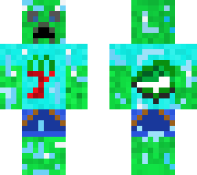 Charged Creeper Summer Skin by MJ | Minecraft Skin