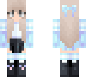 light blue girl | Minecraft Skin