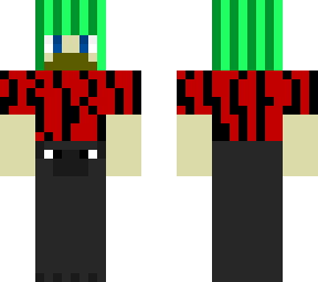 pewdiepie with edgar legs and watermelon helmet | Minecraft Skin