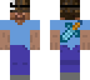 Soldier Steve With Sword On Back | Minecraft Skin
